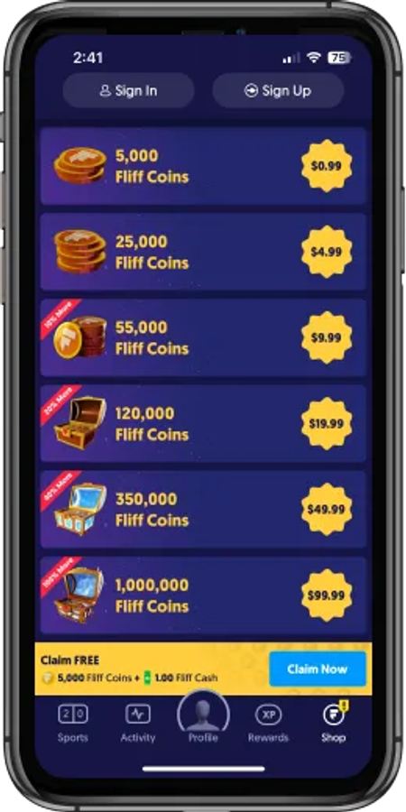 Fliff Promo Code ACTION to Get $300 in Fliff Coins!